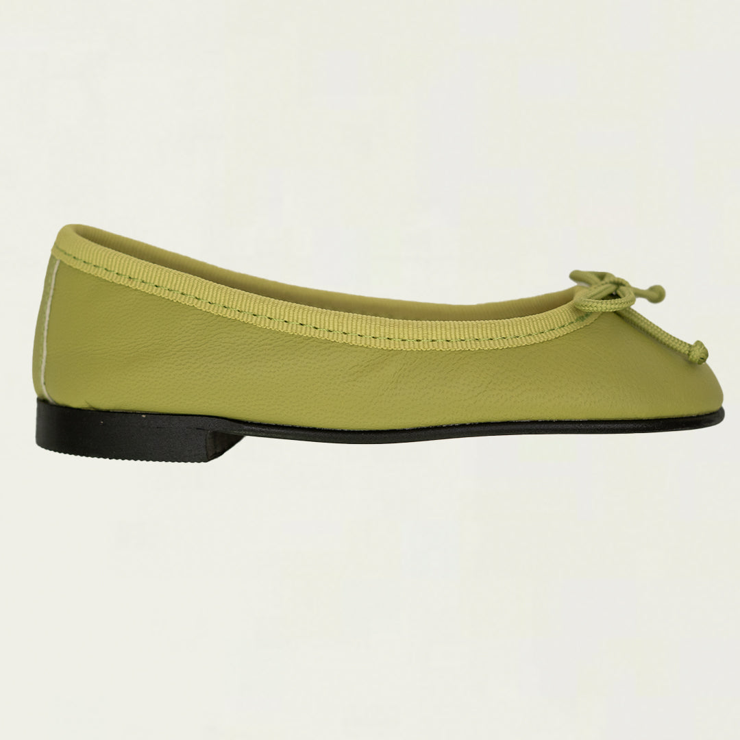 Matcha Green Leather Girl Toreritas Shoes – Milky Choice
